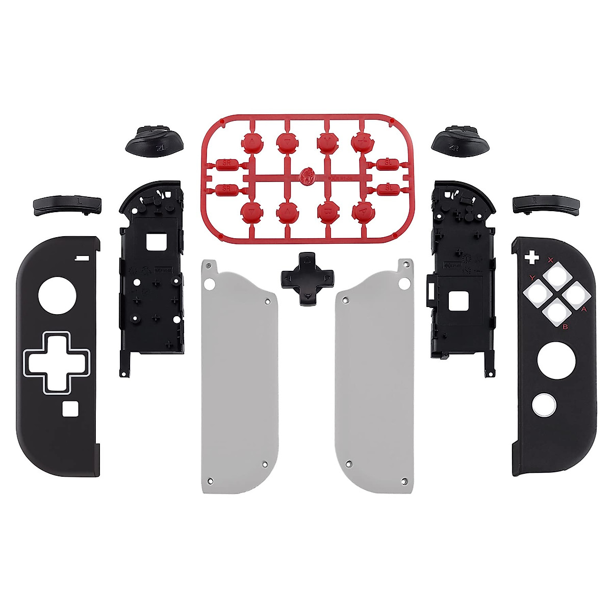 eXtremeRate Classics NES Style Soft Touch Joycon Handheld Controller Housing (D-Pad Version) Full Buttons, Replacement Shell Case for Nintendo Switch & Switch Oled Joy-Con – Console Shell NOT Included