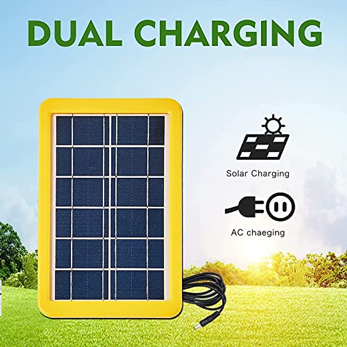 Portable Power Station - Soyond Battery Generator with Solar Generator (Solar Panel Included) 8000mAh Battery 2 LED Bulbs Fm Radio for Outdoors Camping Travel Emergency