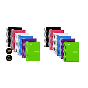 Five Star Fat Lil' Wirebound Notebook 200-Count, Colors May Vary, 12 Pack (45388)