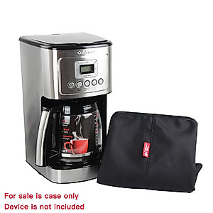 Hermitshell Dust Proof Cover with Soft Velvet Lining Fits Cuisinart DCC-3200AMZ / DCC-3400 PerfecTemp 14 Cup Programmable Coffeemaker (Black)