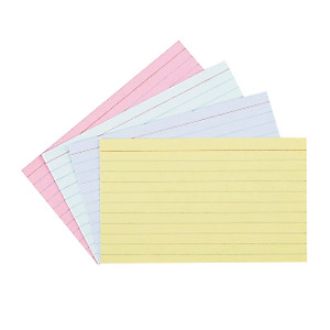 Pen + Gear Ruled Index Cards, Pastel, 3 in x 5 in, 100 Count