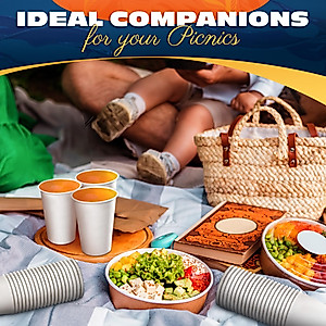 12 oz 120Pcs Disposable Coffee Cups for Party - 12 oz Paper Cups Hot Coffee Cups Paper Espresso Cups Disposable Tea Cups - White Paper Cups 12 oz Coffee Cups 12 oz Hot Cups