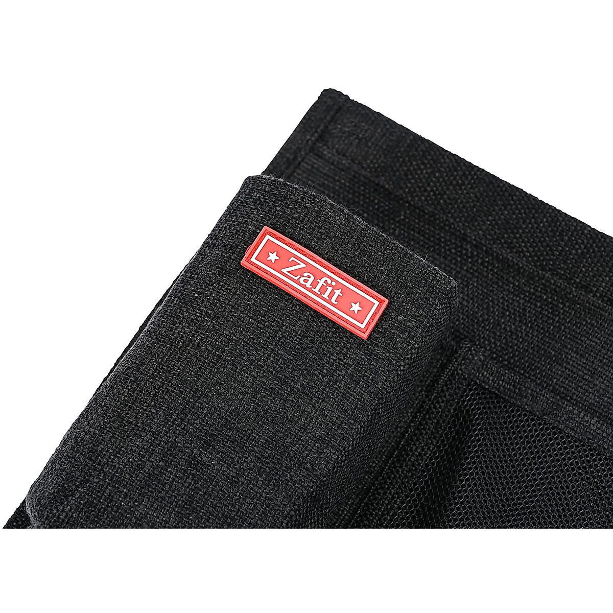 Zafit Linen Bedside Caddy, Bedside Storage Organizer for Hospital Beds, College Dorm Rooms or Baby Bed (4 Pockets-Black)