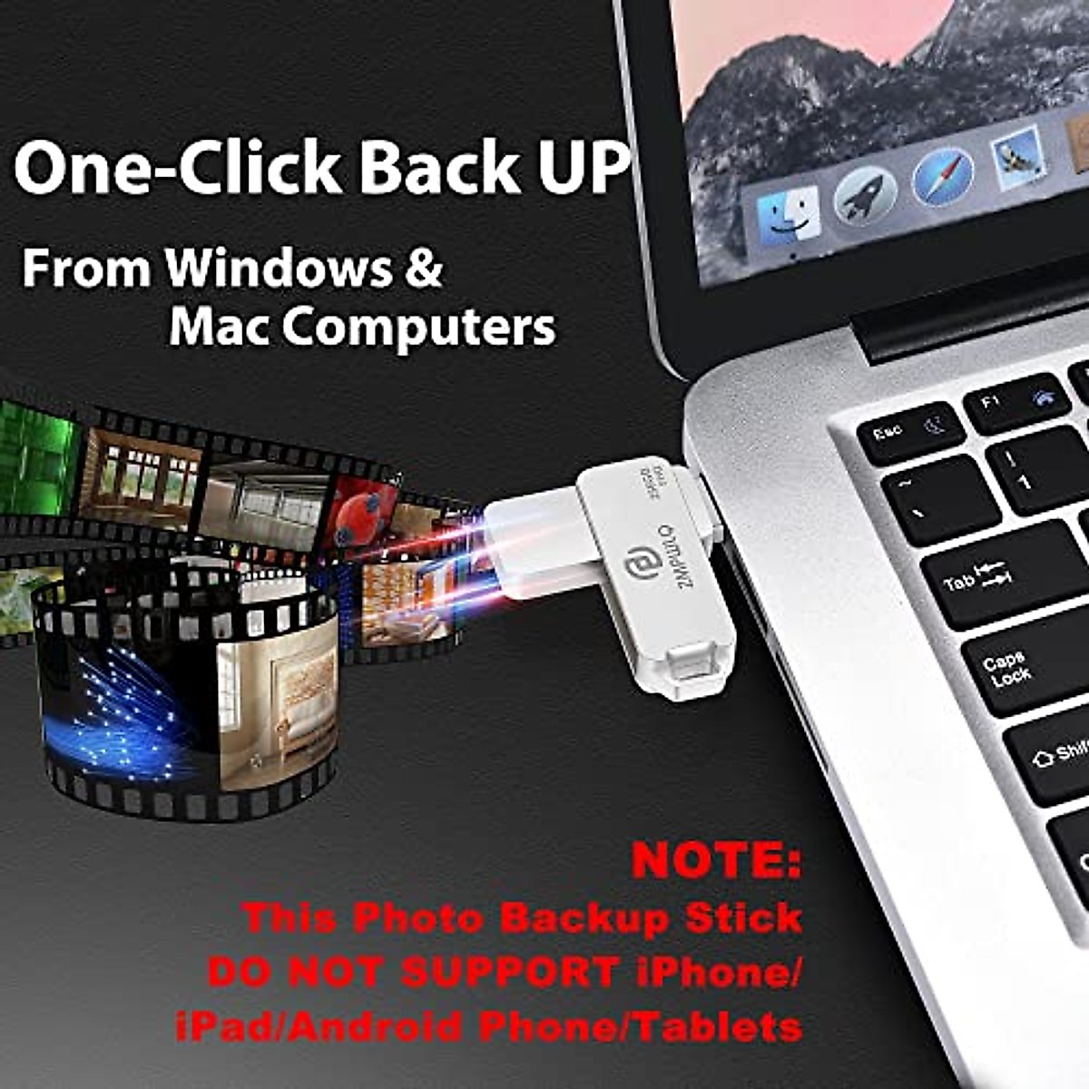 256GB Easy Auto Back up-Thumb-Drive for Computer Photo-Stick-Photos-Backup Photo-Storage-Device-for-Computer Laptop PC Memory USB Flash Photo Finder Sticks Pictures Mac Transfer Album Keeper Windows