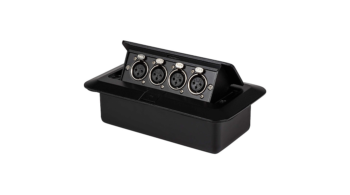 Parts Express Pop Up Stage Box with 4 XLR Jacks - Reliable Stage Connection