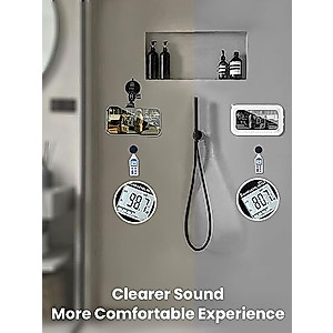 Karmus Magnetic Shower Phone Holder, Dual 360° Adjustable Suction Cup Cell Phone Mount for Bathroom Mirror Kitchen Gym Desk Wall Windshield, Phone Stand for iPhone 14 13 12, Magsafe, All Mobile