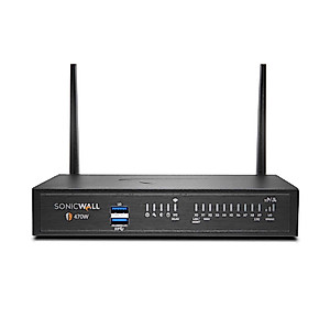 SonicWall TZ470 Wireless AC Network Security Appliance (02-SSC-2831) Bundled with a SonicWall 1 Year 8x5 Support for TZ470W (02-SSC-6499)