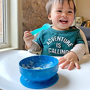 ChooMee Silicone Suction Bowls | Extra Strong Suction with Firm Bowl | Ideal for Infant and Toddler Baby Led Feeding | Medium + Small 2 CT