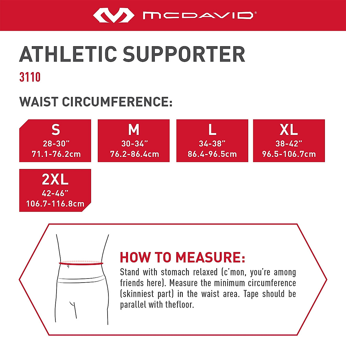 McDavid Athletic Jock Strap Adult Men's, Baseball Protection & More Sports, Black & White