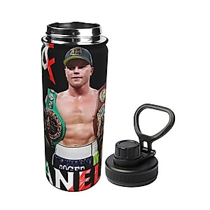 Eevikion Canelo of Alvarez Stainless Steel Insulated Tumbler Sports Water Bottle Hot and Cold Travel Cup 18oz