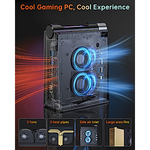 KAMRUI Mini PC,Intel Core i7-12650H Mini Desktop Computer,Mini Computer Tower PC,Dual Channel 32GB DDR4 512GB NVMe PCIe 3.0 X4 SSD,4K Triple Display,WiFi 6,BT 5.2 for Office Home Business