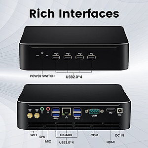 msecore Mini PC, Desktop Computer with 11th Gen Processor i9-11900 Max 5.20 GHz, 64GB DDR4| 1T M.2 NVME SSD, HDMI, COM RS232, 4K@60Hz, WiFi, Bluetooth, Windows 11 Pro