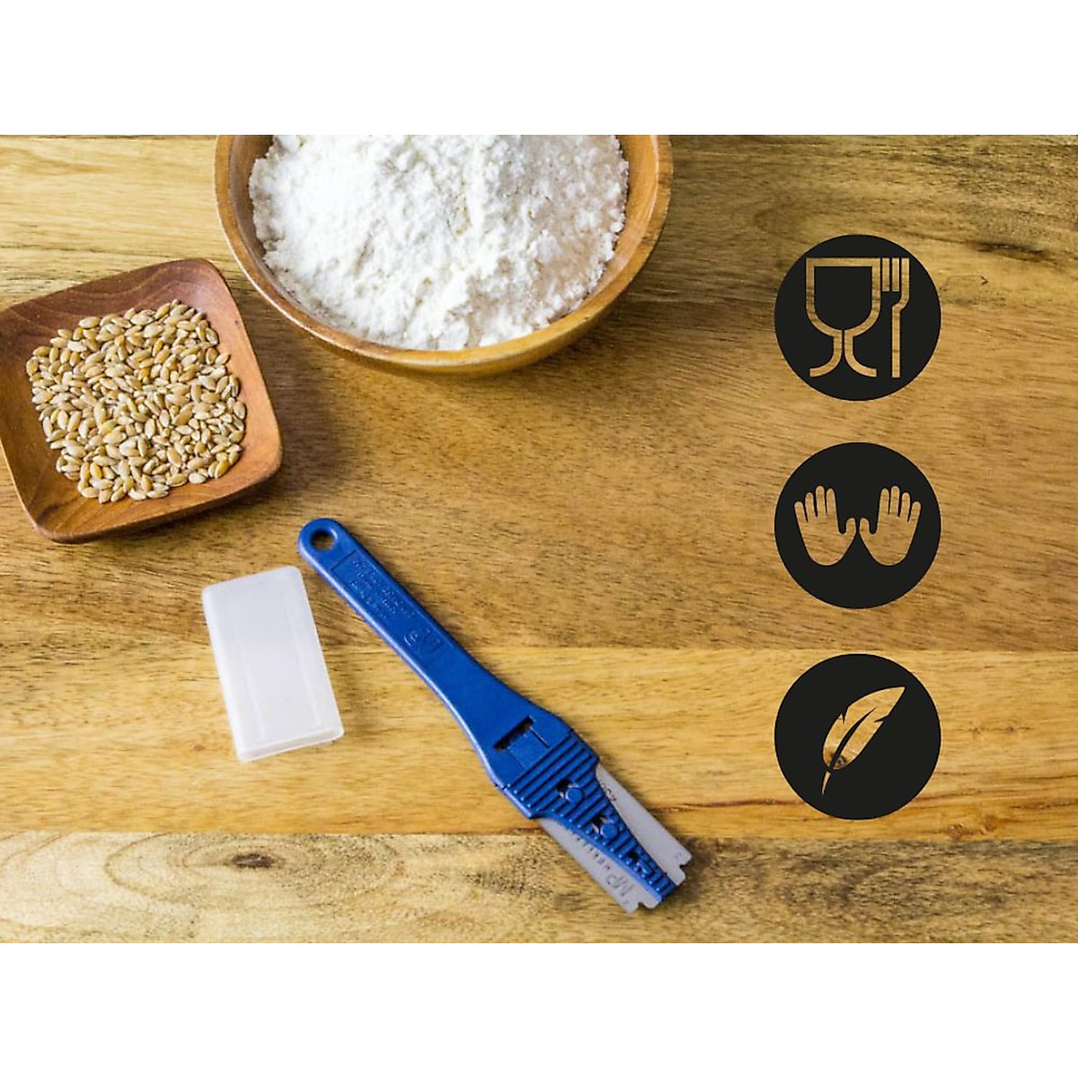 Mure & Peyrot Landaise Bread Lame Dough Scoring Tool Scoring Knife for Artisan and Sourdough Bread Baking -Made in France Features Protective Cover, Stainless Steel Blade