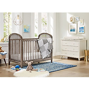 Contours Elston 3-in-1 Convertible Standard Baby Crib, Converts from Baby Crib to Toddler Bed and Daybed, Fits Standard Full-Size Crib Mattress, Easy to Assemble - Antique Gray-Brown