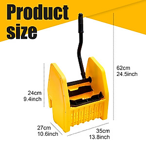 Sasylvia Yellow Mop Wringer Down Press Wringer Mop Bucket Wringer Only Mop Strainer Industrial Cleaning Accessories for Commercial Floor Mopping Buckets Household Restaurant Restroom Supplies