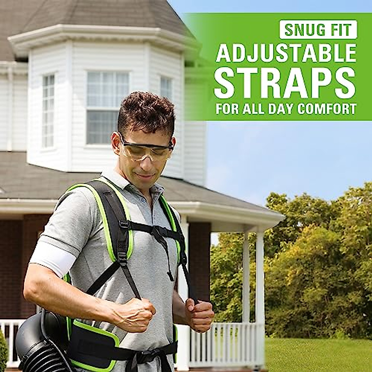 Greenworks 40V (165 MPH / 660 CFM / 75+ Compatible Tools) Cordless Brushless Backpack Leaf Blower, 8.0Ah Battery and Charger Included, Green