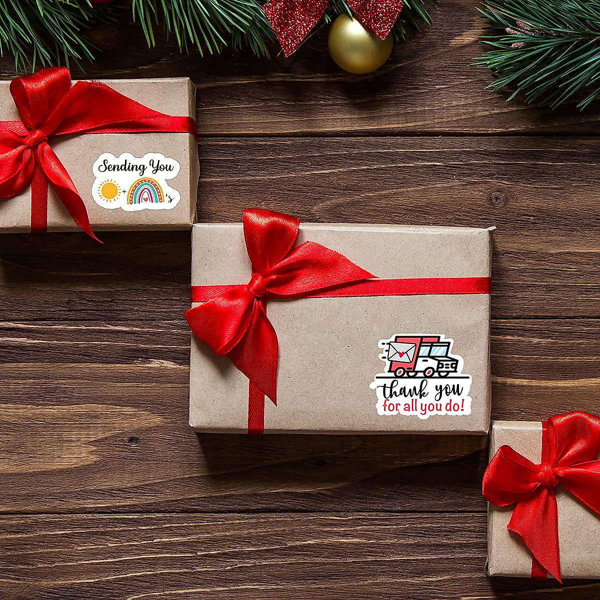 Littlefa Thank You for All You Do Post Car Stickers,Thank You Mailbox Sticker,Mail Carrier Sticker,Happy Mail for The Postman,Small Business Stickers 500 PCS