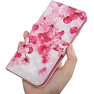 ISADENSER Huawei P40 Lite Case Huawei P40 Lite Flip Cover 3D Cute Animals PU Leather Flip Notebook Wallet Case Magnetic Stand Card Slot Flip Folio Bumper Case for Huawei P40 Lite 3D Art Peach BX