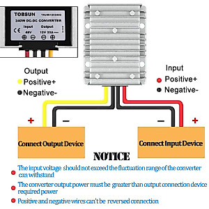 Golf CART Voltage Reducer Converter 48V to 12V 20A 240W DC Voltage Regulator for Club Car