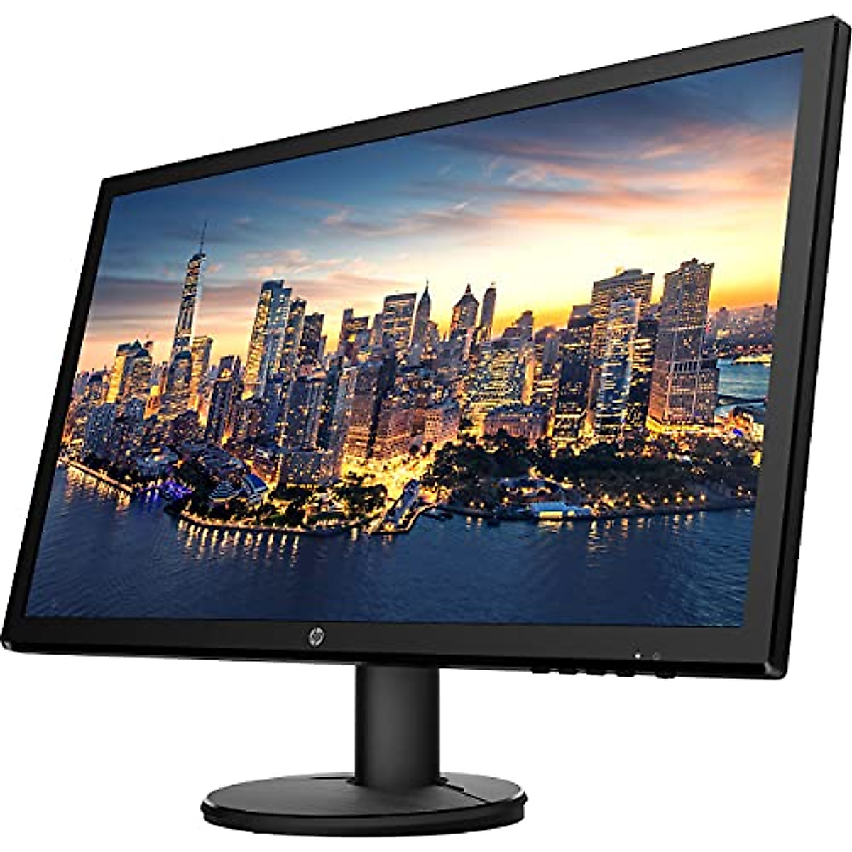 HP V24 FHD 1920x1080 Monitor Bundle with HDMI, FreeSync, Low Blue Light, and Mini Bluetooth Speaker for Professional Sound, Built-in Microphone and Remote Shutter for Photos