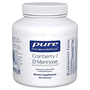 Pure Encapsulations Cranberry/D-Mannose | Supplement Made from 100% Cranberry Fruit Solids to Support Urinary Tract Health* | 180 Capsules