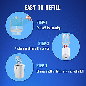 elvizam 10 Pack Refill Cartridge Kit Compatible with ZEVOM364 and Max Plug-in Light, Replacement Fit for ZEVO (10 Pack)