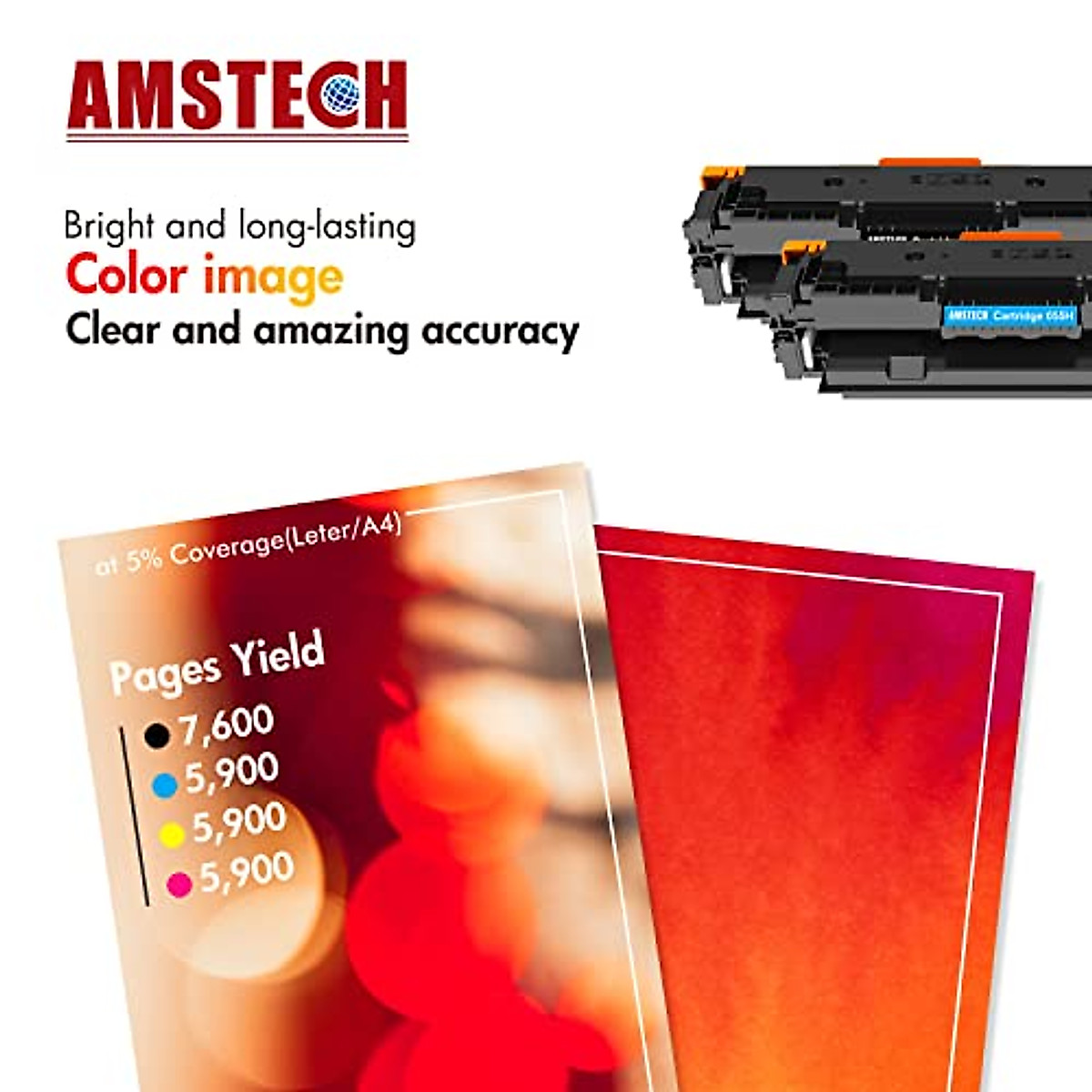 055H 055 MF743Cdw Toner Cartridge High Capacity 4 Pack Compatible Replacement for Canon Cartridge 055 Color ImageCLASS MF743Cdw MF741Cdw MF746Cdw LBP664Cdw Printer Black/Cyan/Magenta/Yellow