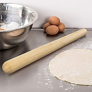 Bamboo French Style Rolling Pin - 15.5-in. x 1.125 in. - 3 Pcs