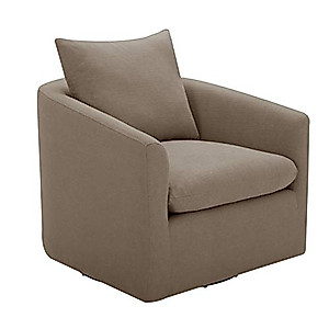 Amazon Brand – Stone & Beam Elisabet Upholstered Swivel Chair, 33.5"W, Slate