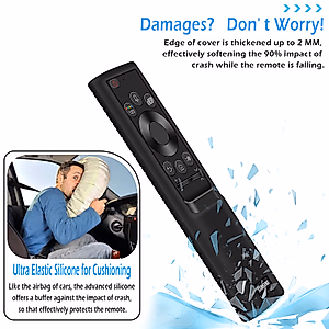 Moikuu Remote Cover for Samsung Smart TV Solar Remote, Slicone Case for BN59-01357 BN59-01311 BN59-01363, Protective Remote Sleeve Classic Black with Opening for Solar Charge USB Cable and Earphone