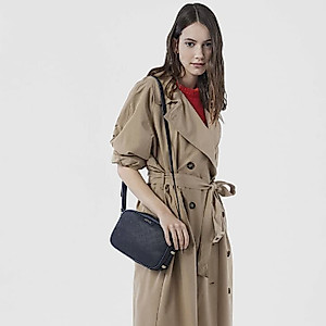 TOUS Navy Blue Synthetic Leather Crossbody Bag for Women, 7x23x16 cm, Script Collection