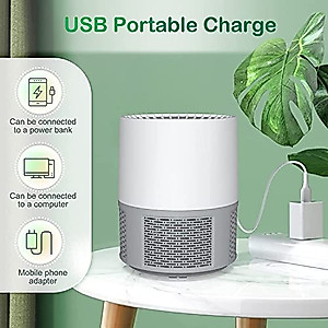 Bug Zapper, Electric Mosquito & Fly Zappers/Killer - Insect Attractant Trap Powerful Bug Zapper Light, Hangable Mosquito Lamp for Home, Indoor, Outdoor, Patio (White)