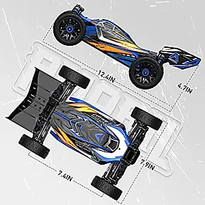 AMORIL 1:14 Fast RC Cars for Adults,Top Speed 70+KMH,Hobby Remote Control Car,4X4 Large Truck Off-Road Racing Buggy,Electric Vehicle Toy Gift for Kids with Oil-Filled Shocks,Upgraded Metal Parts