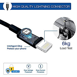 Car Charger for iPhone, 3.6A/18W Built-in 4.9ft Spiral Lightning Coiled Cable, 12-24V Fast Charging Cigarette Lighter Plug Adapter for iPhone 14 13 12 11 Mini Pro Max Plus XR SE XS X 8 7 6 5, iPad