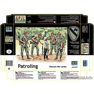 Master Box US Soldiers Patrolling Vietnam (4 and Woman) Figure Model Building Kits (1:35 Scale)