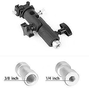 Camera Flash Speedlite Mount, ChromLives Professional Swivel Stand Light Bracket, Umbrella Bracket Shoe Holder E Type Compatible with Canon Nikon Pentax Olympus Nissin Metz, Other Speedlite Flashes