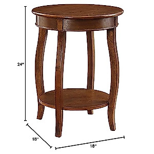 Powell Furniture Powell Hazelnut Round Shelf Table,, 18"L x 18"W x 24"H