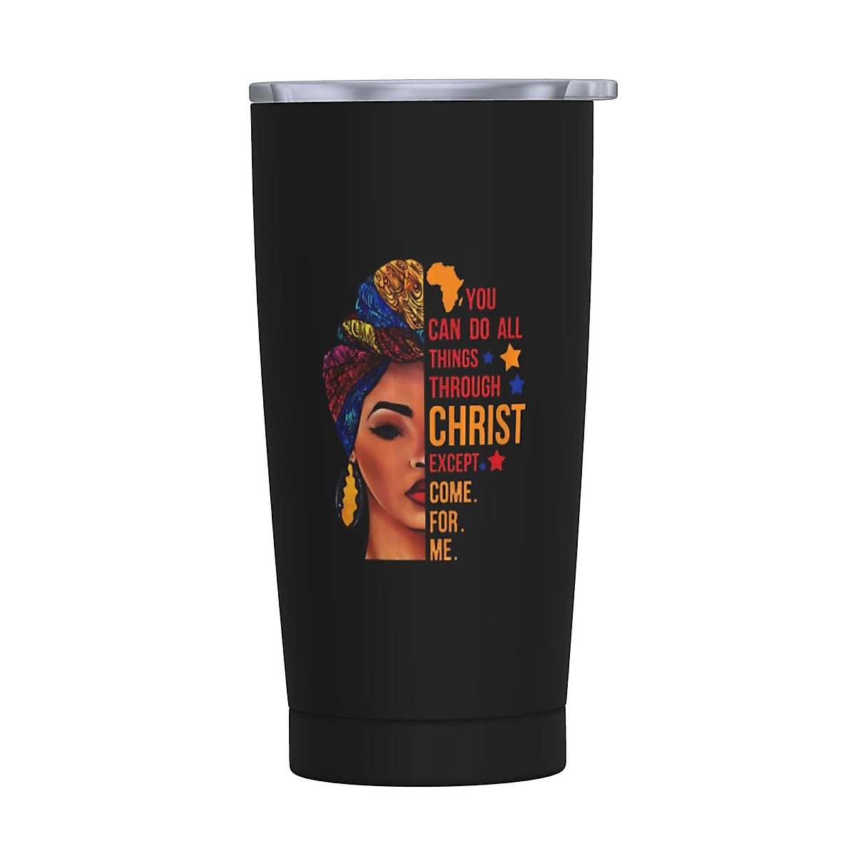 Yipaidel 20oz Inspirational Travel Coffee Mug for African American Women - Tribal Design with Uplifting Quotes, Gift for Sister, Mom, Best Friend, Coworker, Ideal Mothers Day Gift from Daughter