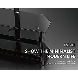 FITUEYES Floor TV Stand Height Adjustable 3-in-1 TV Stand Base Entertainment Stand for 37 to 70 inch Plasma LCD LED Flat or Curved Screen TVs,VESA 600x400mm, Hold up 99lbs