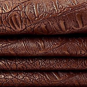 Faux Leather Gator Metallic Copper, Fabric by the Yard