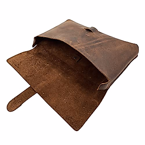 Hide & Drink, Leather Clutch Bag/Handbag/Accessory Organizer/Phone Bag/Case, Handmade Includes 101 Year Warranty :: Bourbon Brown