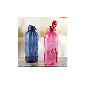 Tupperware . Plastic 2 Litres Eco Bottle Set Of 2 Pc, Multicolor