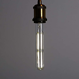 VCTC Lighting Dimmable T10 LED Bulbs,4000K Daylight White,6W Tubular Light Bulb, Edison LED Bulb 60 Watt Equivalent,E26 Medium Base 600LM, Clear Glass Cover,7.3in(185mm),4-Pack