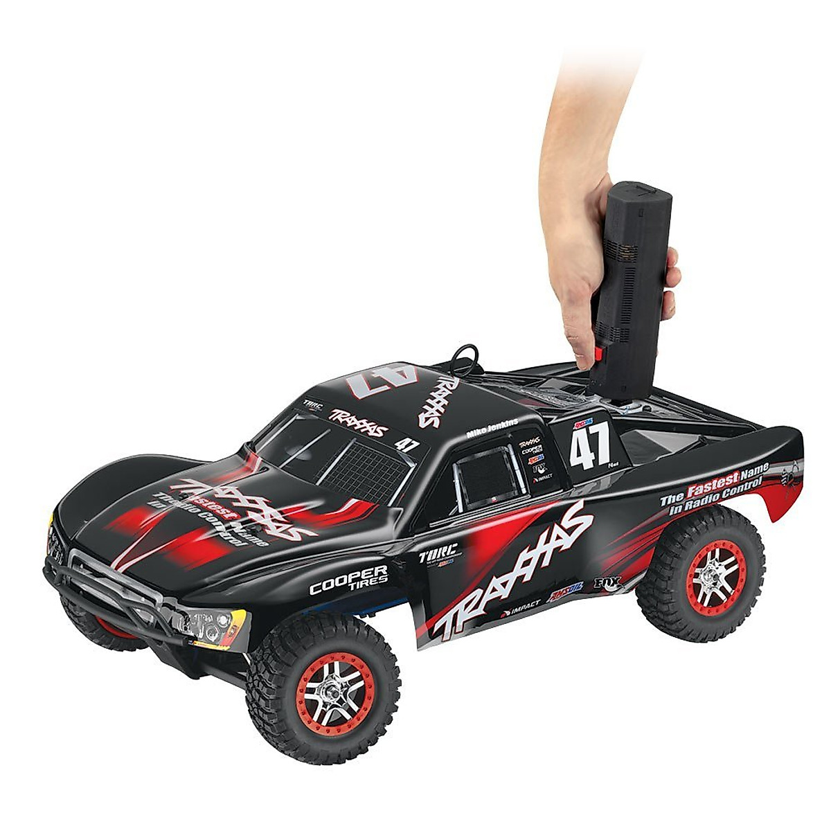 Traxxas Slayer Pro 4X4: Powered 4WD Short Course Racing Truck (1/10 Scale), Red/Black