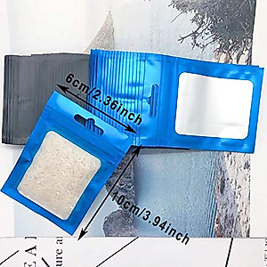 Markeny 200 Pack Mylar Zip Lock Bags Aluminum Foil Bags, Metallic Mylar Foil Flat ZipLock Food Storage Bags Pouch, 6 x 10 cm/2.36 x 3.94 inch, 4 Color