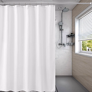 DadyMart Shower Curtain Rings, Rust Resistant Metal Shower Curtain Hooks, Set of 12 Hooks for Bathroom Shower Rods Curtains, Nickel