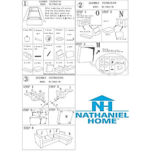 NHI Express Alexandra Convertible Sectional, Brown