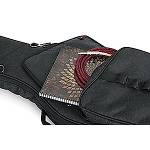 Gator Cases Transit Series Electric Guitar Gig Bag; Charcoal Black Exterior (GT-ELECTRIC-BLK)