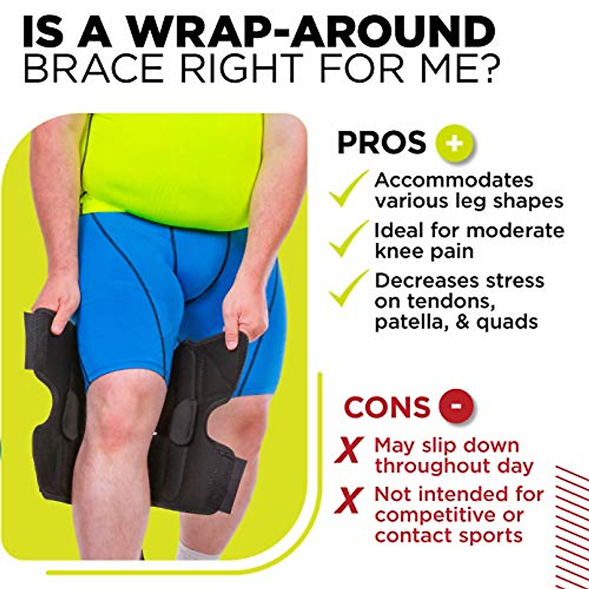 BraceAbility Obesity Hinged Knee Pain Brace - Overweight Men and Women's Wraparound Plus-Size Support for Osteoarthritis, Joint Pain, Ligament Weakness, Medial and Lateral Kneecap Instability (5XL)