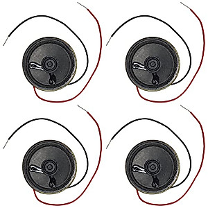 EX ELECTRONIX EXPRESS 4 Pack 2 Inch 0.5 Watt Round Speaker with Wire Leads, 8 ohm